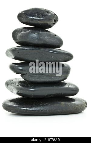 A pile of smooth stones meaning balance Stock Photo - Alamy