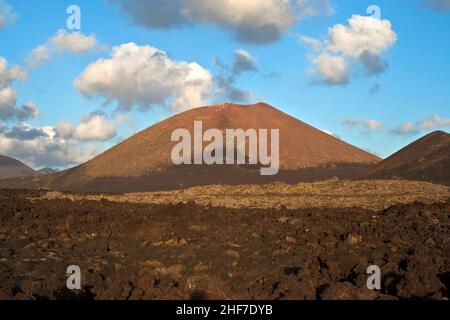 vulcanic landscape under the extincted vulcano Stock Photo - Alamy