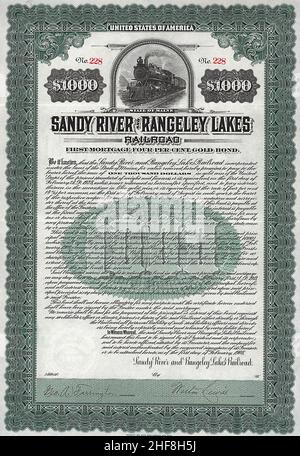 The Sandy River and Rangeley Lakes Railroad, established in 1908, was a ...