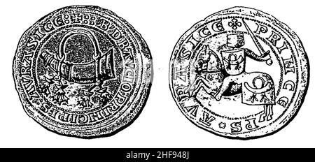 Sceau de Raymond des Baux Stock Photo - Alamy