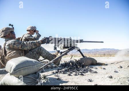 Marines with the Advanced Machine Gunner Course, Advanced Infantry ...