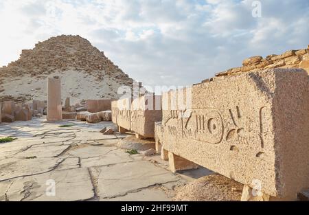 The 5th Dynasty Pyramid of Sahure at Abu Sir, Egypt Stock Photo - Alamy