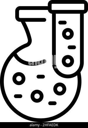 Chemical pots icon. Outline chemical pots vector icon for web design ...