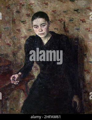 Portrait of Tora Scheel, The Artist's Sister 1895 by Signe Scheel Stock ...