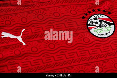 Close up of Egyptian National Football team kit Stock Photo - Alamy