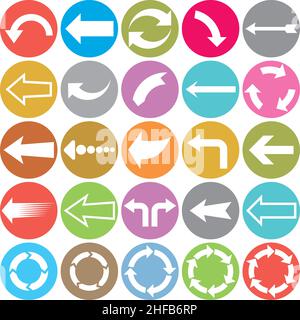 Arrow icon set vector illustration Logo Template design Stock Vector ...