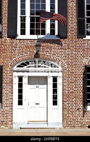 headquarter of Charleston Historic foundation, an old historic brick ...