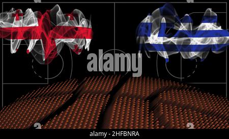 Greece vs Georgia Basketball, smoke flag, Sport game Stock Photo - Alamy