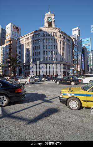 Tokyo, Japan – November 13, 2007: The night view of Shiba-koen district of Minato city with the ...