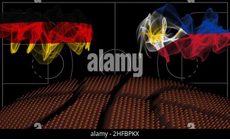 Philippines vs Germany Basketball, smoke flag, Sport game Stock Photo ...