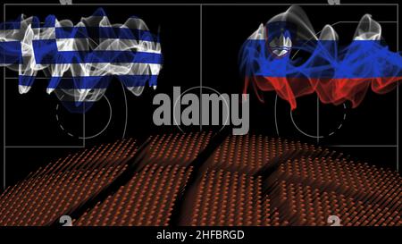 Slovenia vs Greece Basketball, smoke flag, Sport game Stock Photo - Alamy