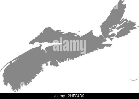 Nova Scotia blank outline map set Stock Vector Image & Art - Alamy