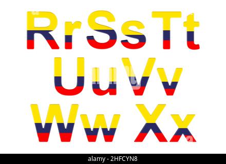 colombian flag text font. colombia symbol background Stock Photo - Alamy