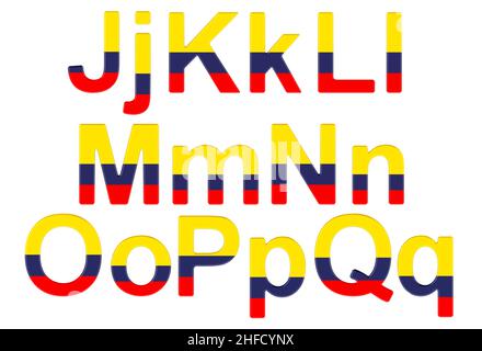 colombian flag text font. colombia symbol background Stock Photo - Alamy