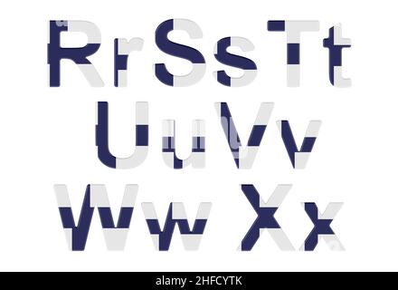 Letters with Finnish flag. J, K, L, M, N, O, P uppercase and lowercase ...