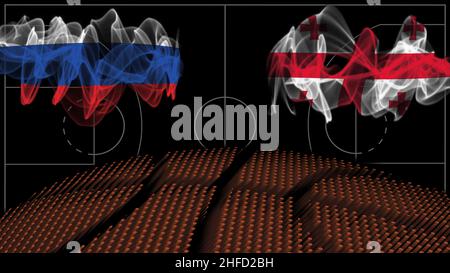 Georgia vs Russia Basketball, smoke flag, Sport game Stock Photo - Alamy