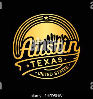 Austin Texas logotype. City of Austin vector design template Stock ...