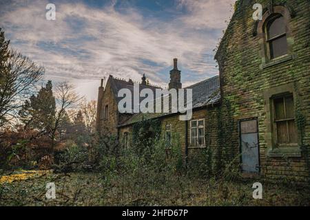 Derelict out-buildings at Denzell Gardens (Devisdale), standing amongst ...