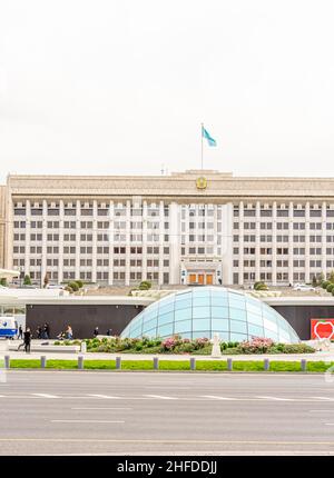 Akimat of the city of Almaty. Government, city hall building of akim ...
