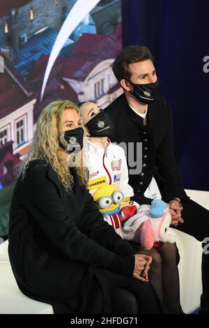 Kamila VALIEVA (RUS), at Kiss & Cry during Women Free Skating, at the ISU European Figure ...