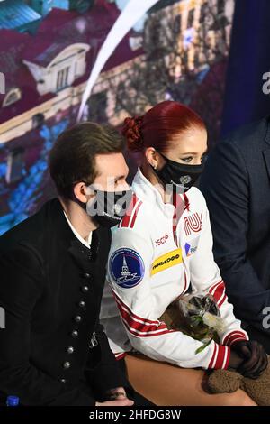 Alexandra TRUSOVA (RUS), at Kiss & Cry during Women Free Skating, at ...