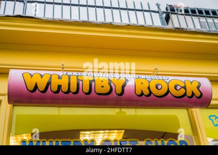 The Whitby Rock shop in Whitby, North Yorkshire, England, U.K Stock ...