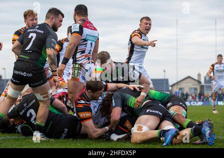 England players celebrate as Joe Heyes touches down to score a try ...