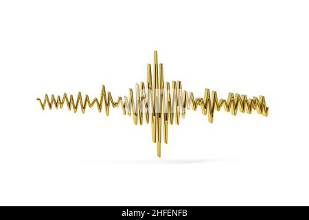 Golden spectrum icon isolated on white background - 3D render Stock ...