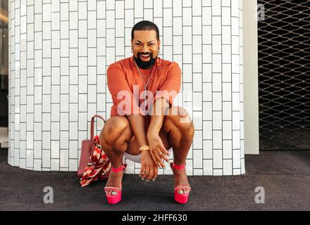 Excited Drag Queen Stock Photo - Alamy