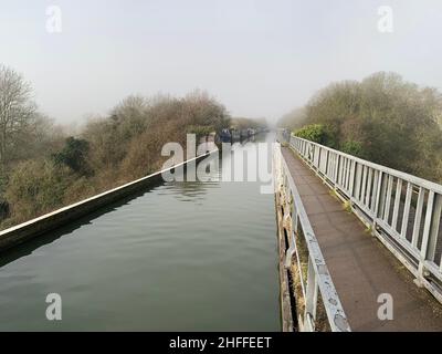 Iron Trunk Aqueduct in Wolverton near Cosgrove Milton Keynes UK sign ...