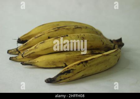 Ripe plantain yellow in colour and thin round plantain slices, ready to ...