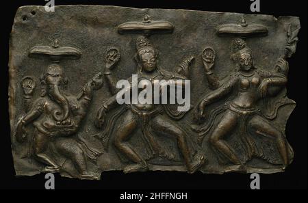 Fragment of Mother Goddesses (Matrika) Panel with Varahi, Kaumari, and ...