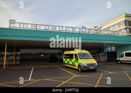 Ambulances outside Emergency Department at Aintree University Hospital ...