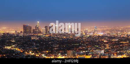 cityview of Los Angeles by night Stock Photo - Alamy