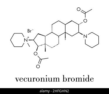 Skeletal formula of Vecuronium. Drug chemical molecule Stock Vector ...