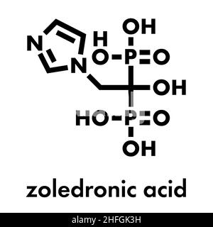 Zoledronic acid (zoledronate) osteoporosis drug molecule ...