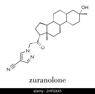 Zuranolone drug molecule. Skeletal formula Stock Vector Image & Art - Alamy