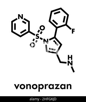 Vonoprazan drug molecule. Skeletal formula Stock Vector Image & Art - Alamy