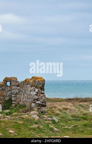 Old Stonehouse ruin near the Sea. Normandie France Stock Photo - Alamy