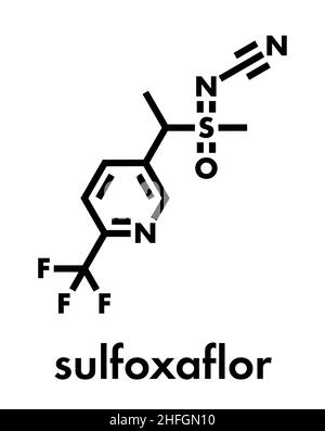 Sulfoxaflor insecticide molecule. Skeletal formula Stock Vector Image ...