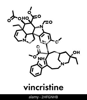 Skeletal formula of Vincristine. Drug chemical molecule Stock Vector ...