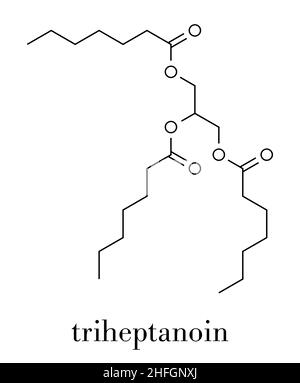 Triheptanoin drug molecule. Skeletal formula Stock Vector Image & Art ...