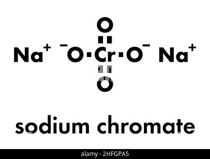 Chromate anion, chemical structure. Skeletal formula Stock Vector Image ...