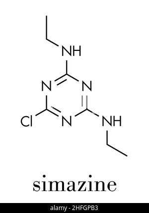 Simazine herbicide molecule. Skeletal formula Stock Vector Image & Art ...