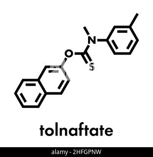 Tolnaftate antifungal drug molecule. Skeletal formula Stock Vector ...