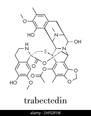 Trabectedin cancer drug molecule. Skeletal formula Stock Vector Image ...