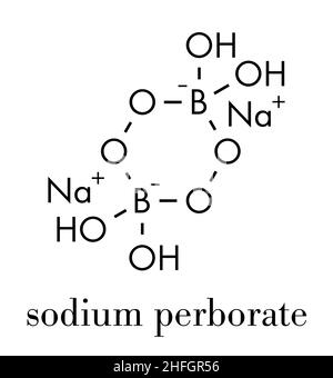 Sodium perborate. Used in detergents and bleaching products. Skeletal ...