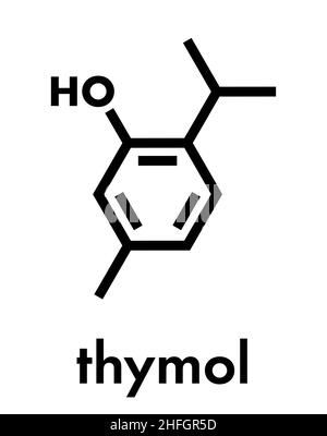 Skeletal formula of Thymol. Chemical molecule Stock Vector Image & Art ...