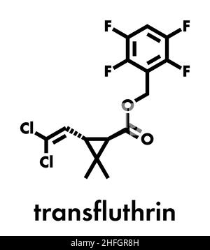 Transfluthrin insecticide molecule. Skeletal formula Stock Vector Image & Art - Alamy
