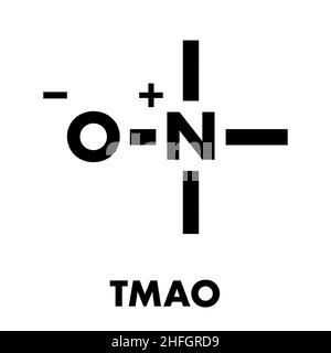 Trimethylamine N-oxide (TMAO) molecule. Skeletal formula Stock Vector ...